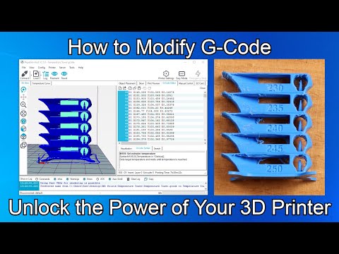 How To Modify G-Code - Add Nozzle Temperature Changes Mid-Way in a 3D Print - Video Tutorial ...