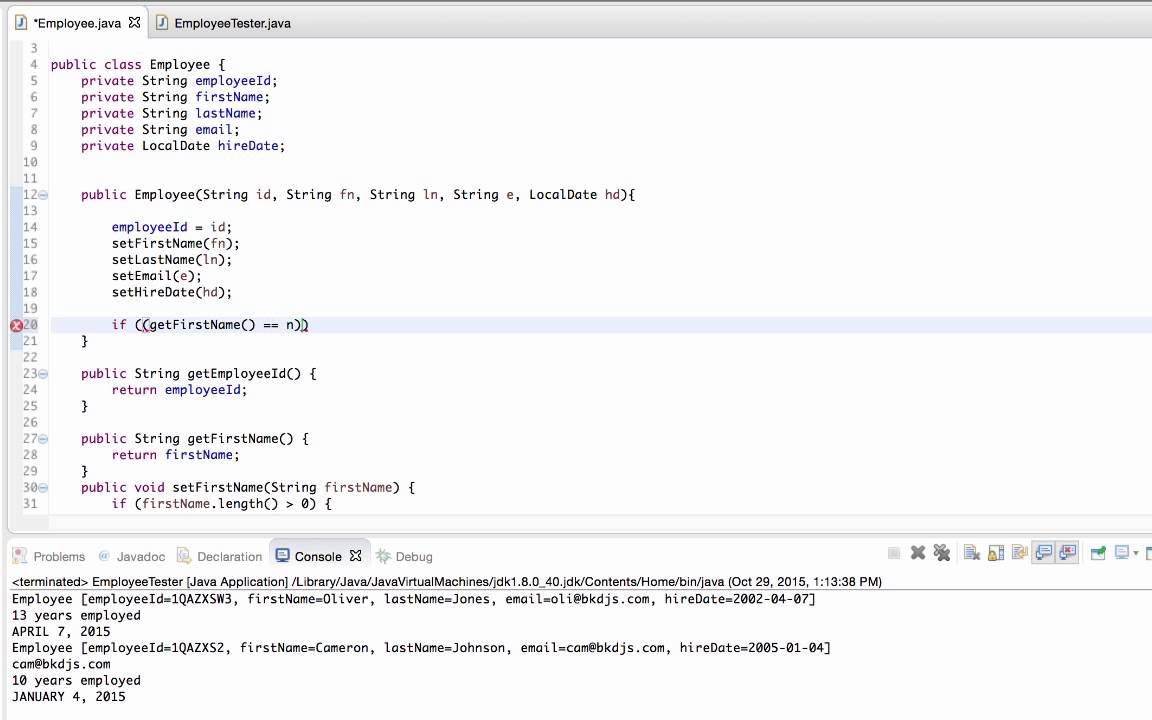 Constructor Exceptions with null values in Java