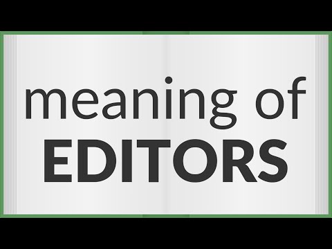 Editors | meaning of Editors