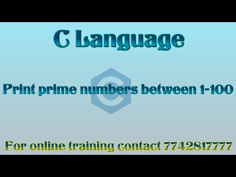 c program to print all prime numbers from 1 to 100