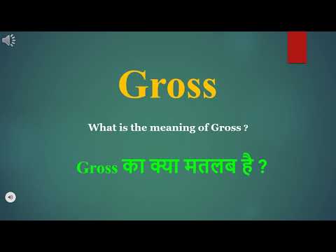 Gross meaning in Hindi | Gross ka kya matlab hota hai | daily use English words
