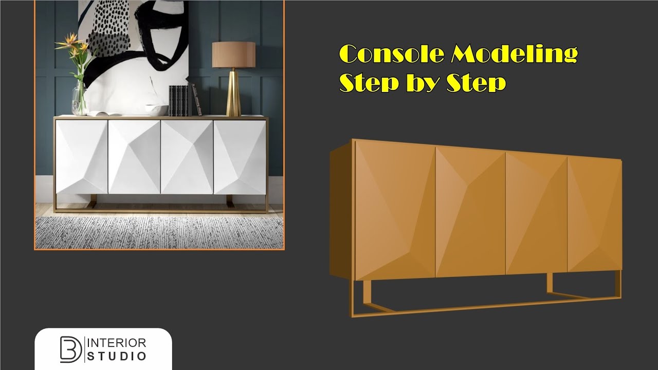 How to Model a Console Table in 3ds Max | Beginner to Pro