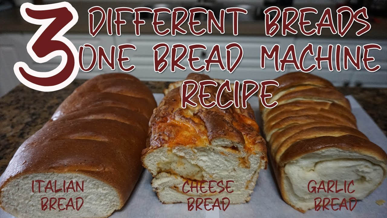 3 Bread Machine Recipes from Same Base Recipe