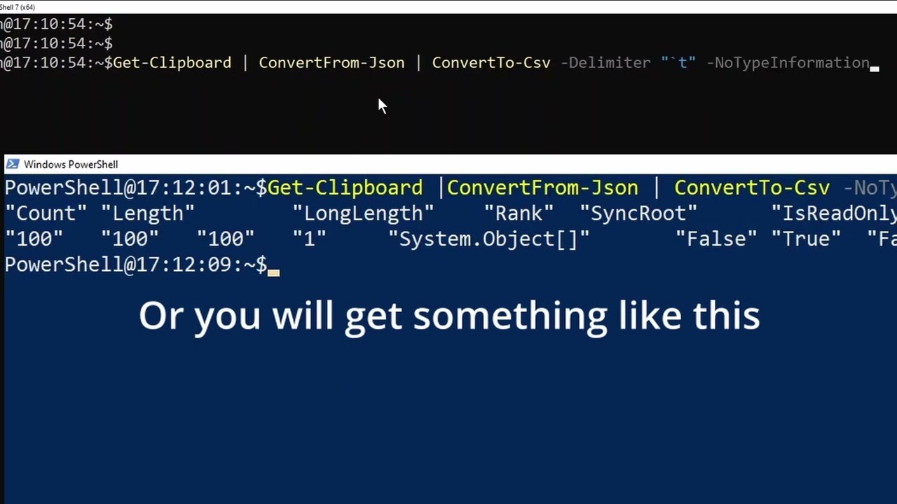 Convert CSV ⇔ JSON Using PowerShell