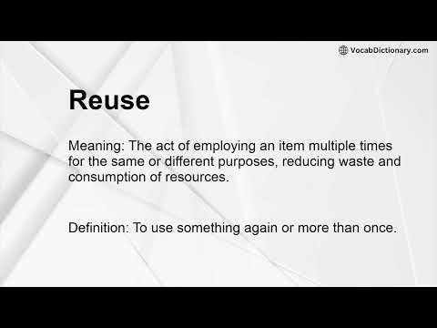 Reuse Meaning