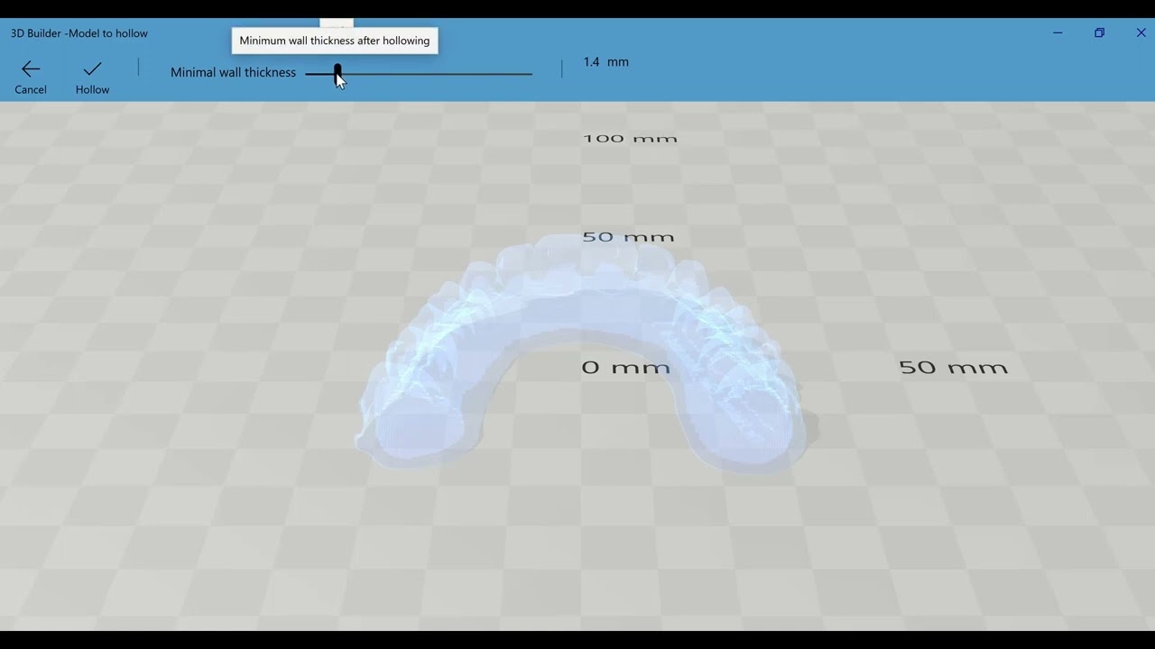 How to hollow solid models