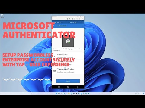 Microsoft Authenticator - Setup Enterprise Account for Passwordless securely using TAP for new users