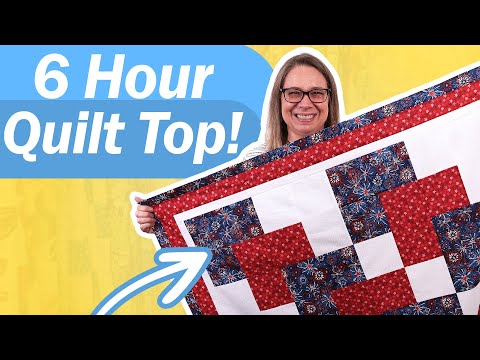 EASY Cascading Block Quilt Tutorial! Only 3-Yards of Fabric 🥳