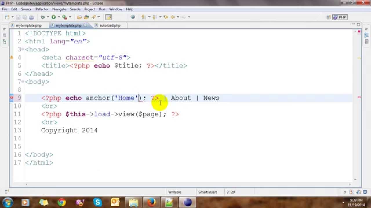 Templating in CodeIgniter
