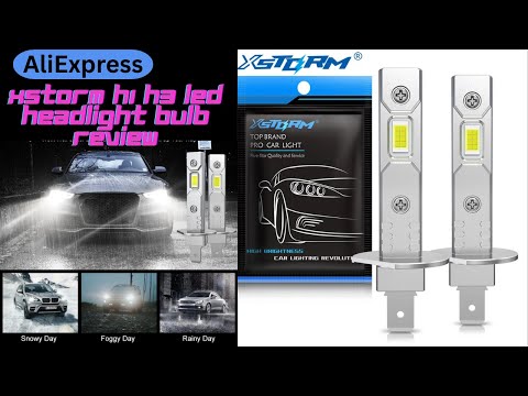 XSTORM H1 H3 LED Headlight Bulb Review | 50W 20000LM CSP Fanless 6000K Fog Light for Cars