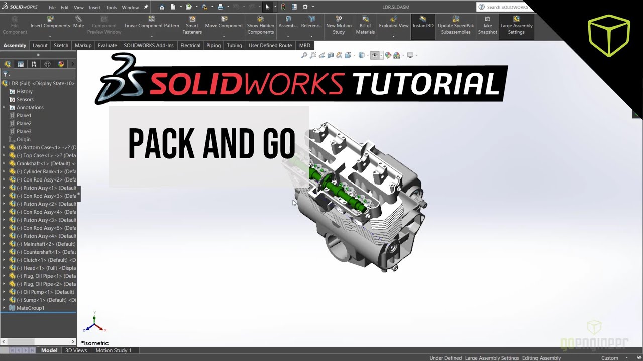 SOLIDWORKS Tutorial-   Pack and Go