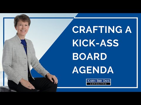 Crafting a Kick-Ass Nonprofit Board Agenda