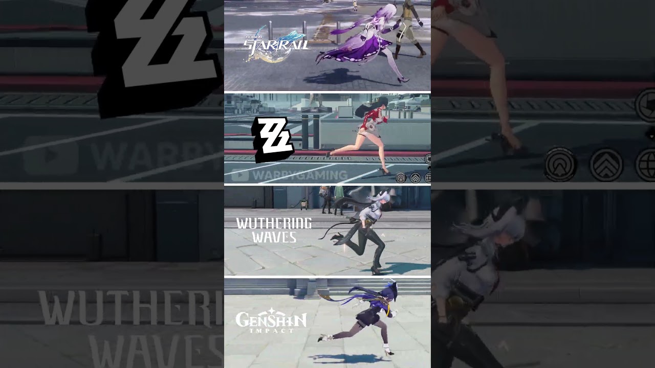 Running Physics | Honkai Star Rail vs ZZZ vs Wuthering Waves vs Genshin Impact
