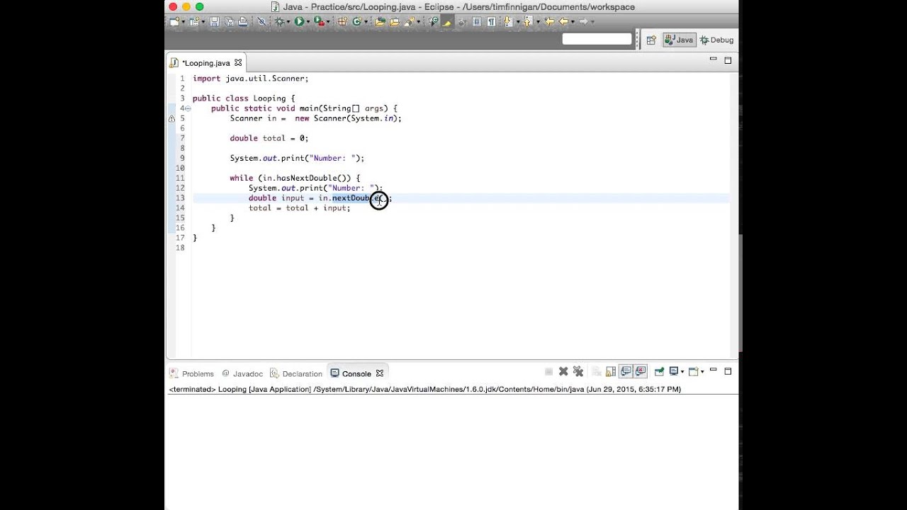 Loop Algorithm to Sum Values (Java)