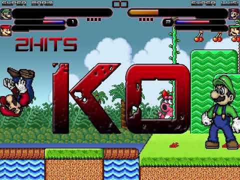 [MUGEN]: Super Mario/Super Better Mario vs Super Luigi/ Super Better Luigi