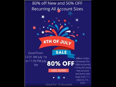 Apex Trader Funding July 4th Sale 80% OFF!!!