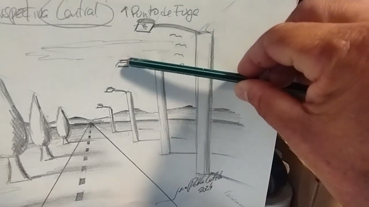 Perspectiva central.  Procedimiento rápido y sencillo de practicar.