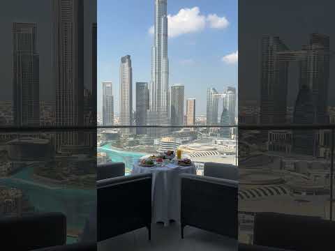 Breakfast views at Address Dubai Mall.