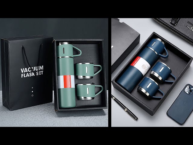 Trident Vaccum Gift Set - Vacuum Flask With 2 Cups Gift Set Trader ...