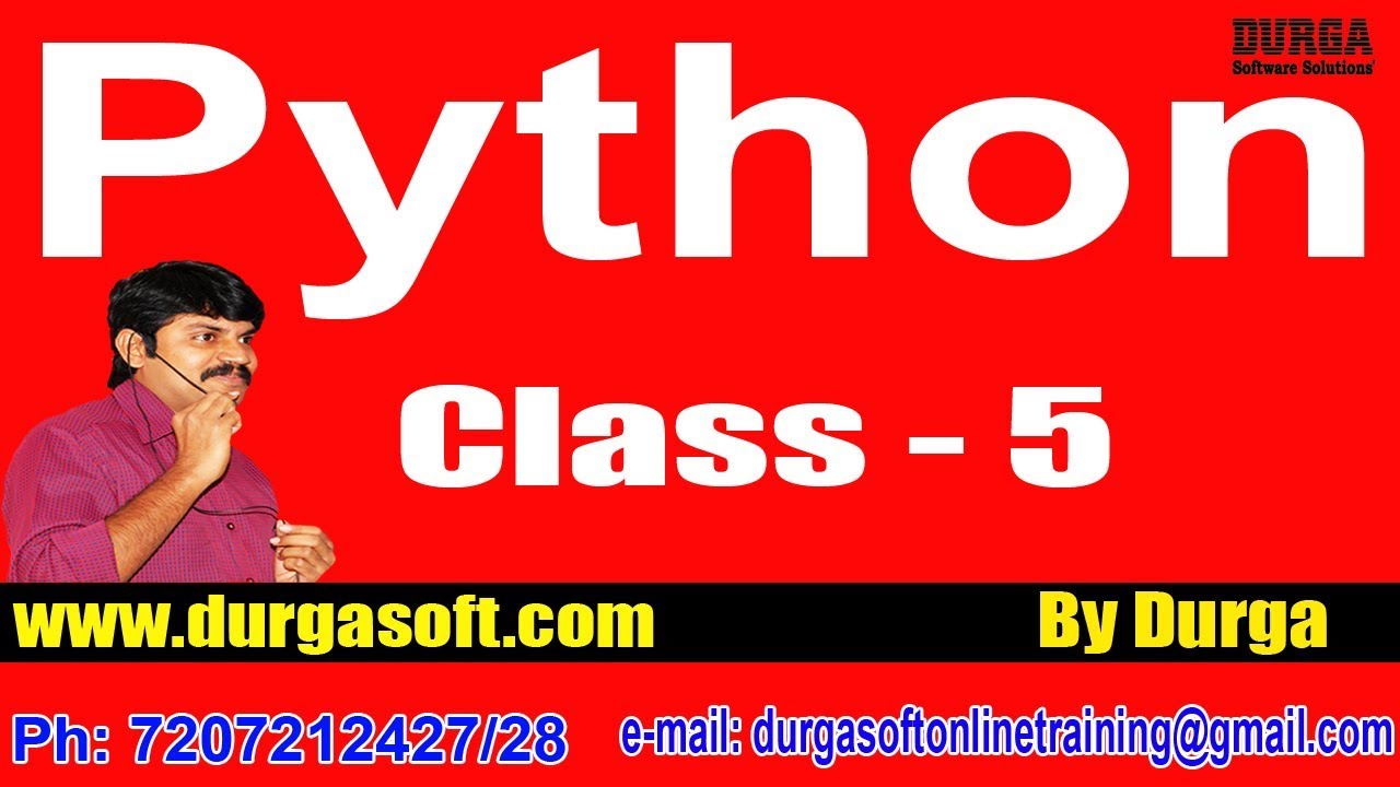 Learn Python Programming Tutorial Online Training by Durga Sir On 02-05-2018 @ 7AM
