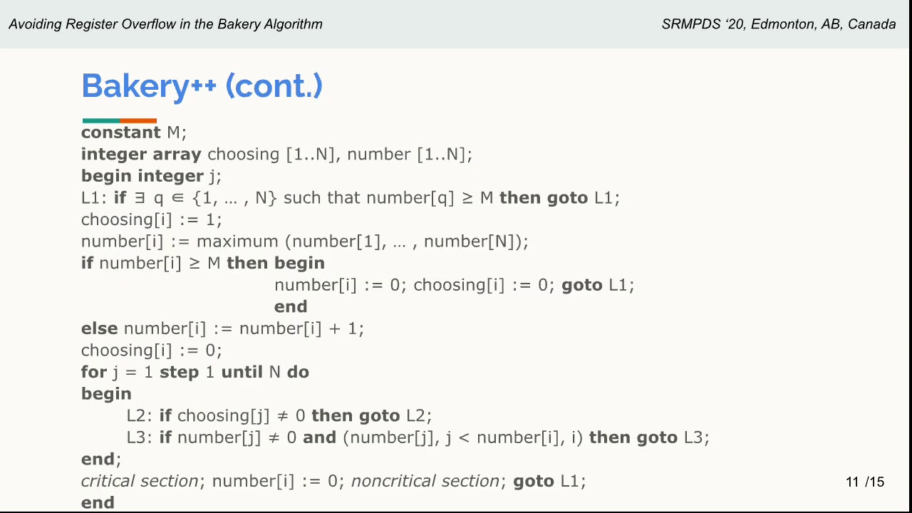 Avoiding Register Overflow in the Bakery Algorithm