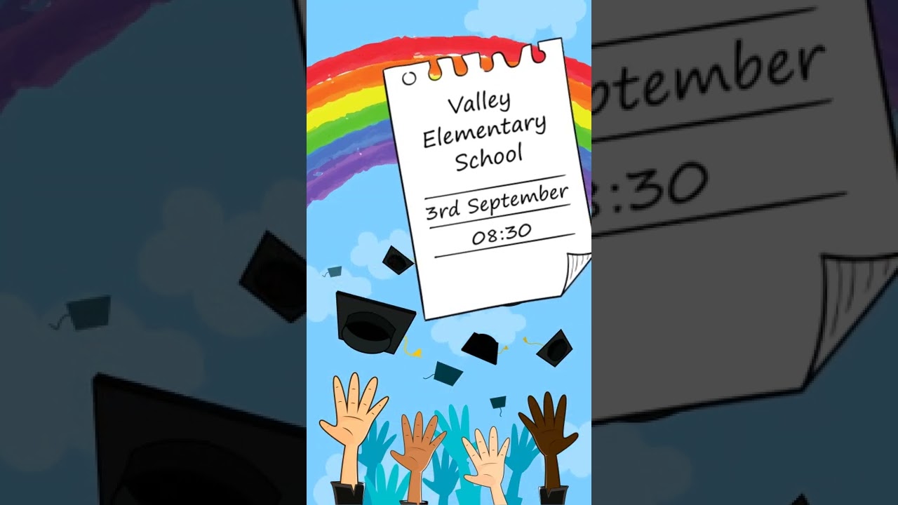 School(Elementary 5-9yrs) Graduation Video Invitation