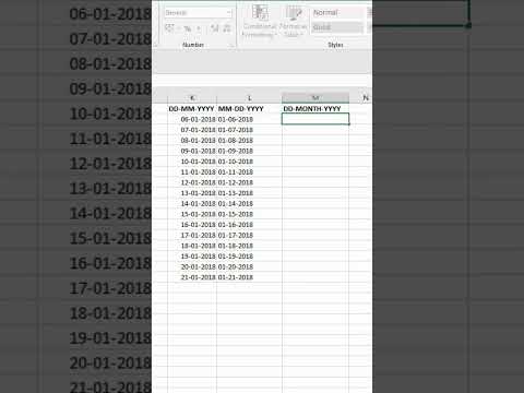 Change Date format DD-MM-YYYY to MM-DD-YYYY in excel #shots