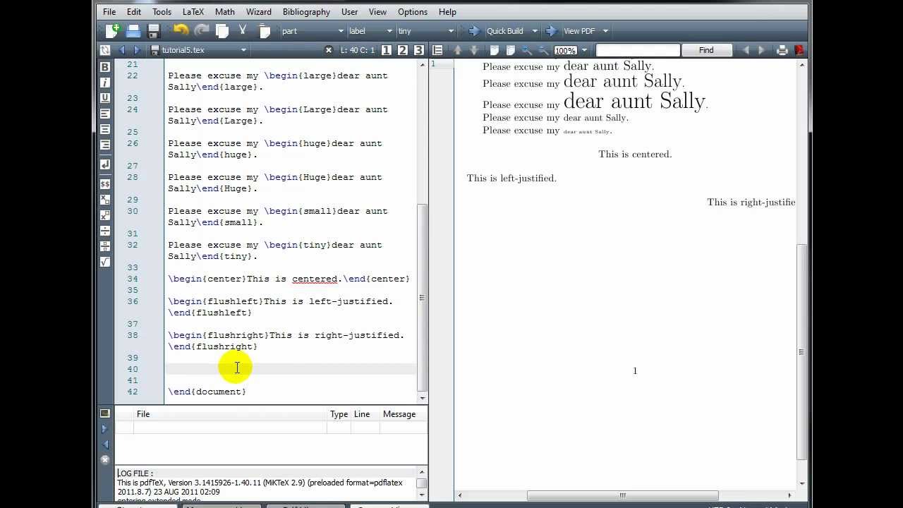 LaTeX Tutorial 5 - Text and Document Formatting - Part 2/2