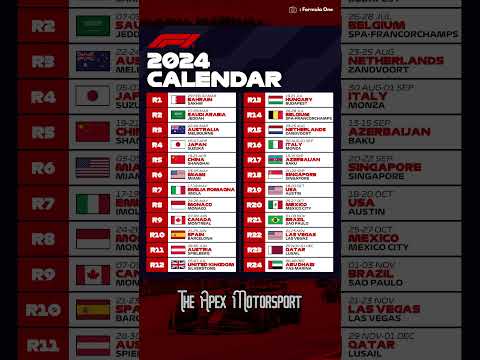 F1 announces 2024 calendar which sees sustainability improvements