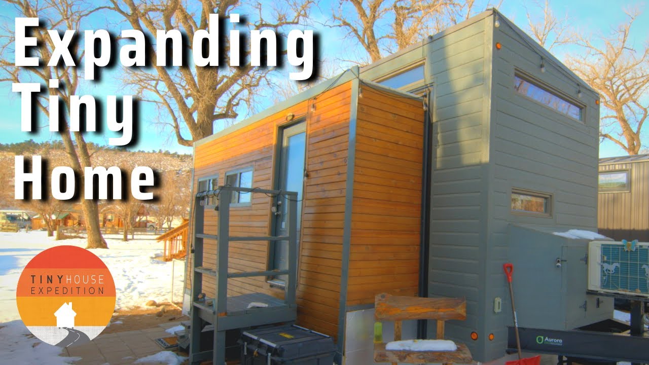 This Modular Tiny Home Features Slide-Outs That House a Downstairs ...