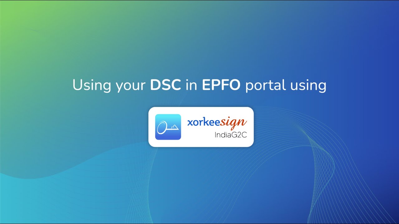 Signing in EPFO portal using xorkeesign browser extension