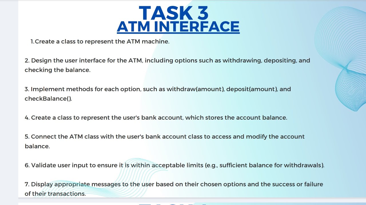 Task no : 3 || Codsoft internship || Java #codsoft ||Atm interface ||#trending