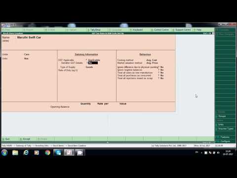 How To Set Up GST Tax Rates & HSN Code details in TALLY ERP9