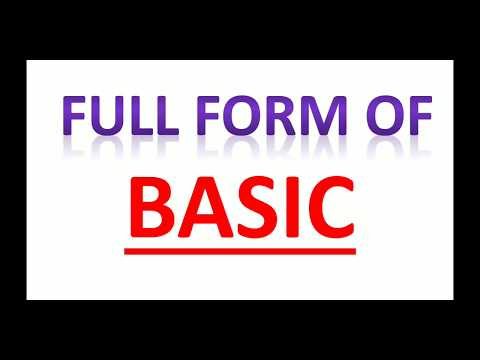 BASIC , full form of BASIC