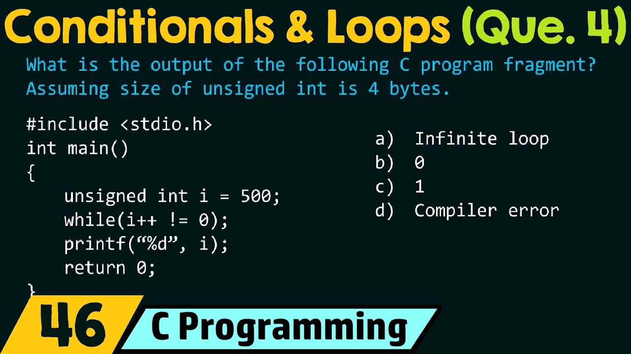 Conditionals and Loops (Solved Problem 4)