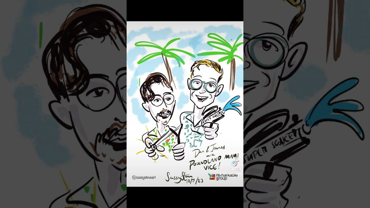 Live ipad caricatures for Summer Launch Party - Superheroes and 80s icons!