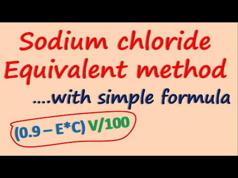 Sodium chloride equivalent method | Calculation with simple formula