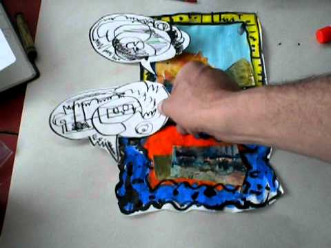 Mixed Media Comic Art Collage Creation Experiment | Doodle Comix