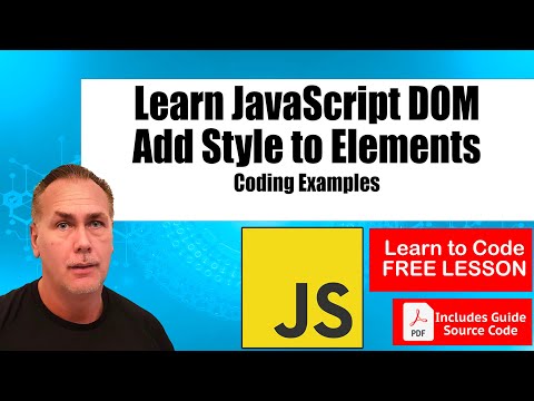 Learn JavaScript DOM How to apply Element Style to page elements with JavaScript code