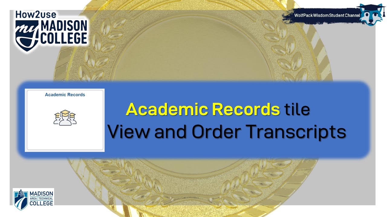Academic Records tile - View and Order Transcripts