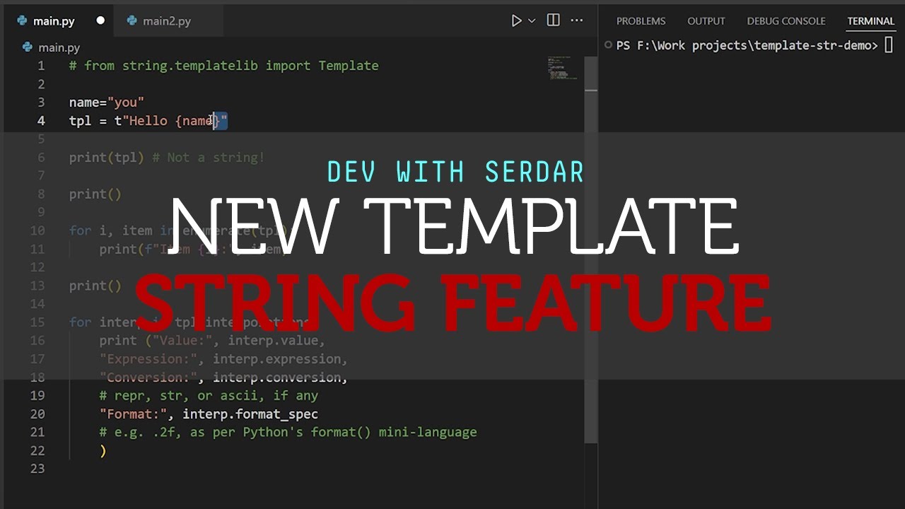Python 3.14's new template string feature
