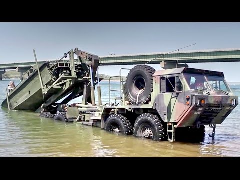Watch the Army Deploy a Floating, Foldable Bridge