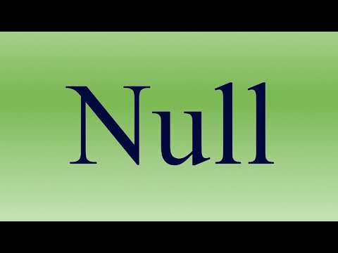 Null - Meaning and How To Pronounce