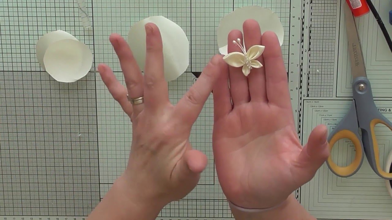 Simple satin butterfly embellishment tutorial