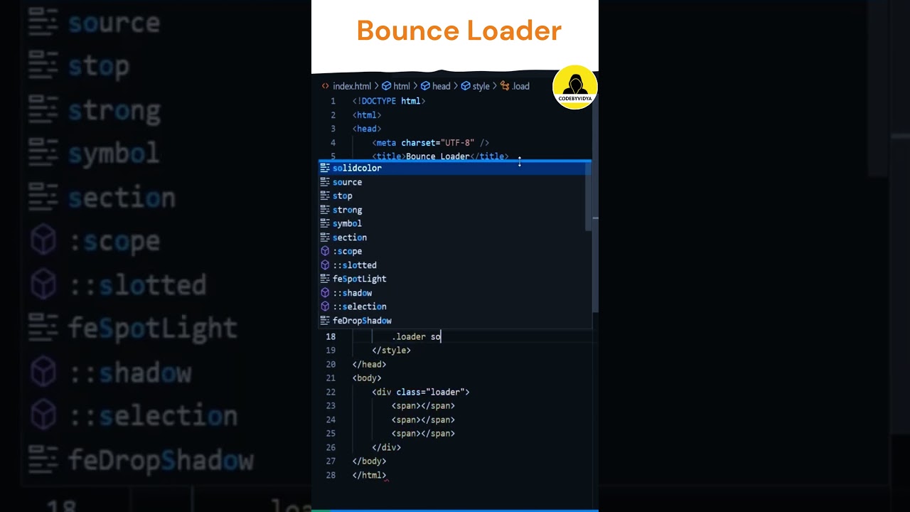Bounce Loader animation || HTML & CSS 🔥