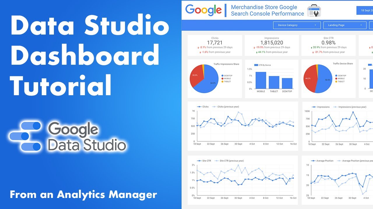 Google Data Studio Dashboard Tutorial | Data Studio Tutorial