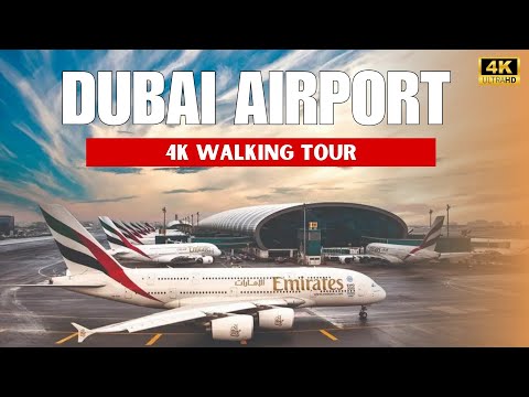 Dubai International Airport Terminal 1 "DXB" (Amazing Inside View) - 4K Walking Tour