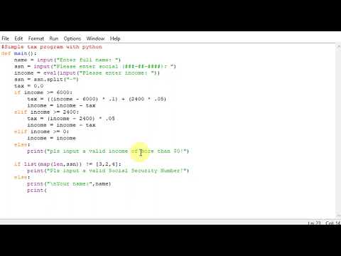 Simple tax program with python