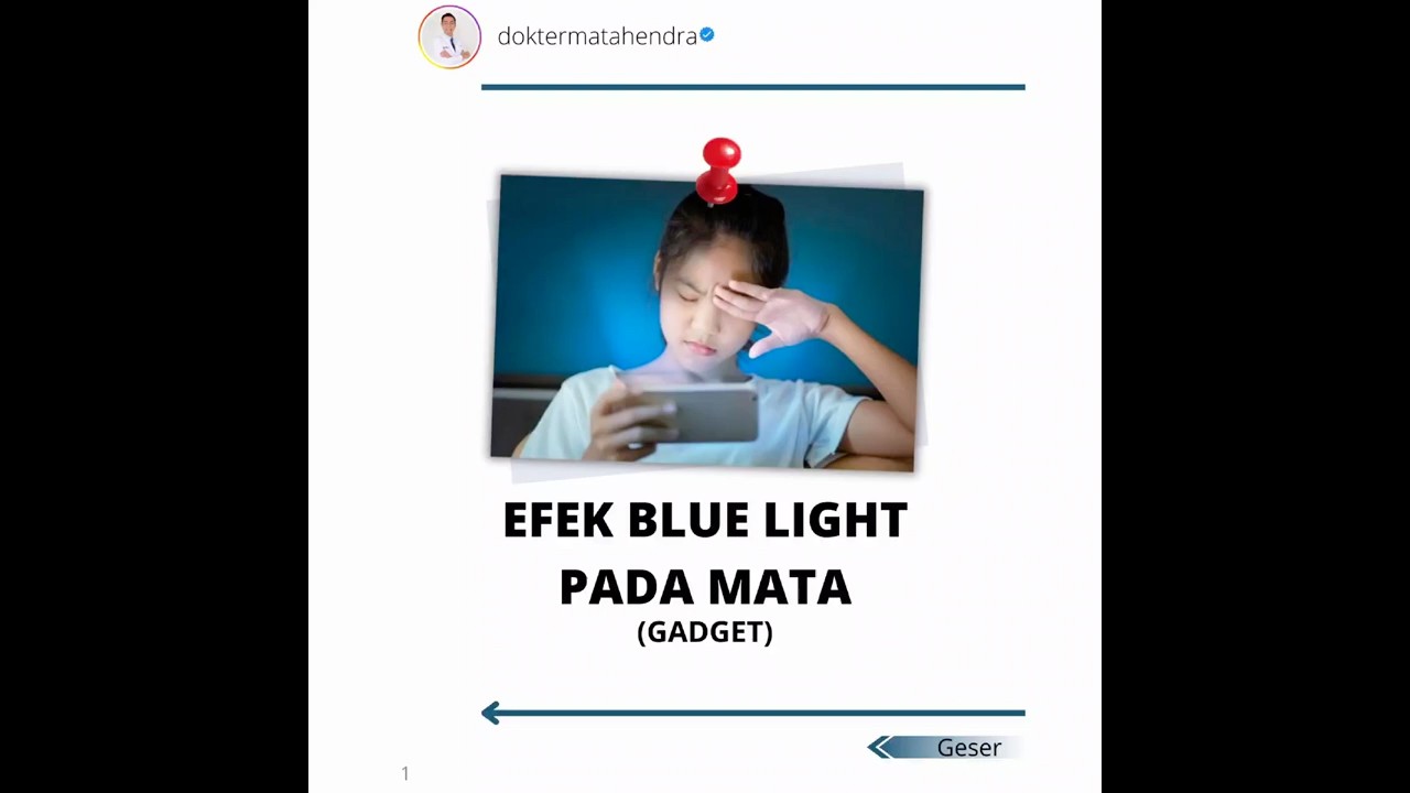 Ternyata gadget memiliki blue light = dampak negatif ke mata #bluelight #gadget  #doktermatahendra