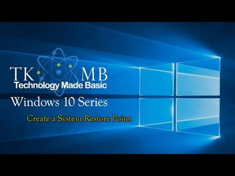 Create a System Restore Point Windows 10